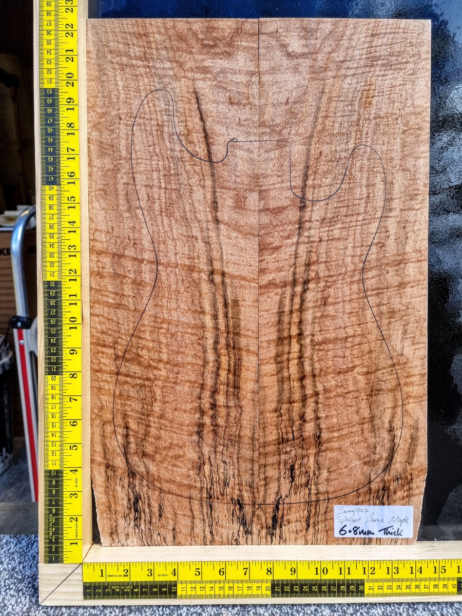 Spalted Flame Maple Book-matched Set | Luthierwood & Artisan Supplies