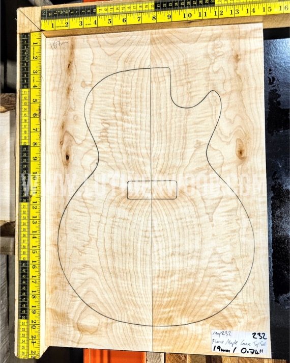 Flame Maple CARVE TOP Set 232 | Luthierwood & Artisan Supplies