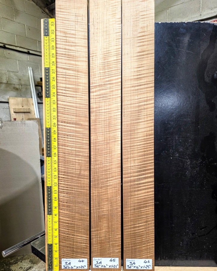 3A Roasted Flame Maple Neck 044 | Luthierwood & Artisan Supplies