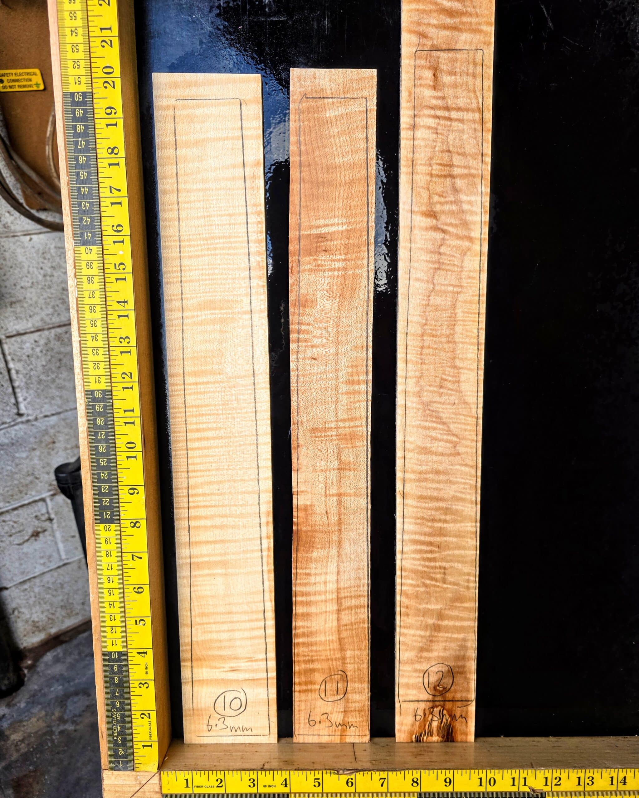 Flame Maple Guitar Fingerboard Blank 11 | Luthierwood & Artisan Supplies