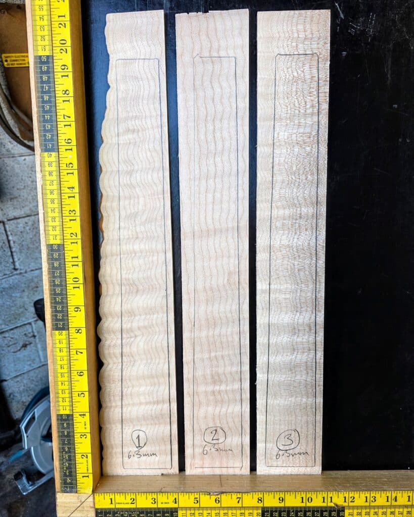 Quilted Flame Maple Guitar Fingerboard Blank 01 | Luthierwood & Artisan ...