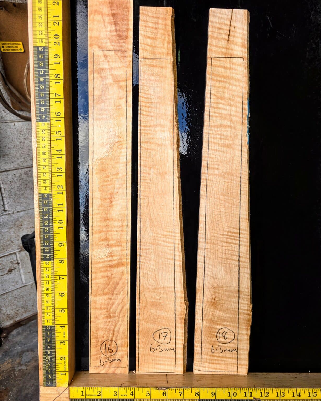 Flame Maple Guitar Fingerboard Blank 17 | Luthierwood & Artisan Supplies