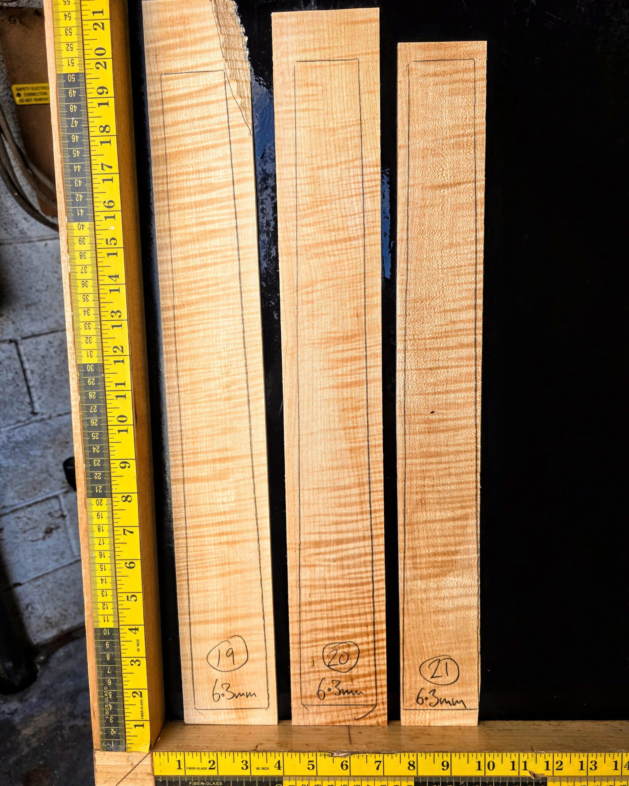 Flame Maple Guitar Fingerboard Blank 21 | Luthierwood & Artisan Supplies