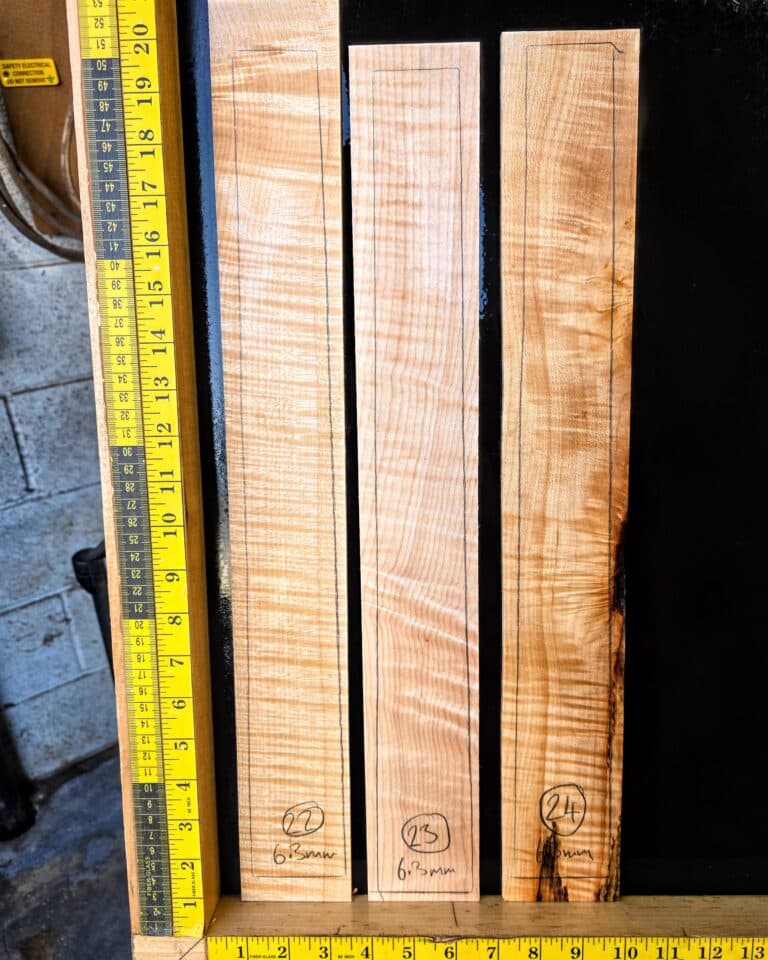 Flame Maple Guitar Fingerboard Blank 24 | Luthierwood & Artisan Supplies