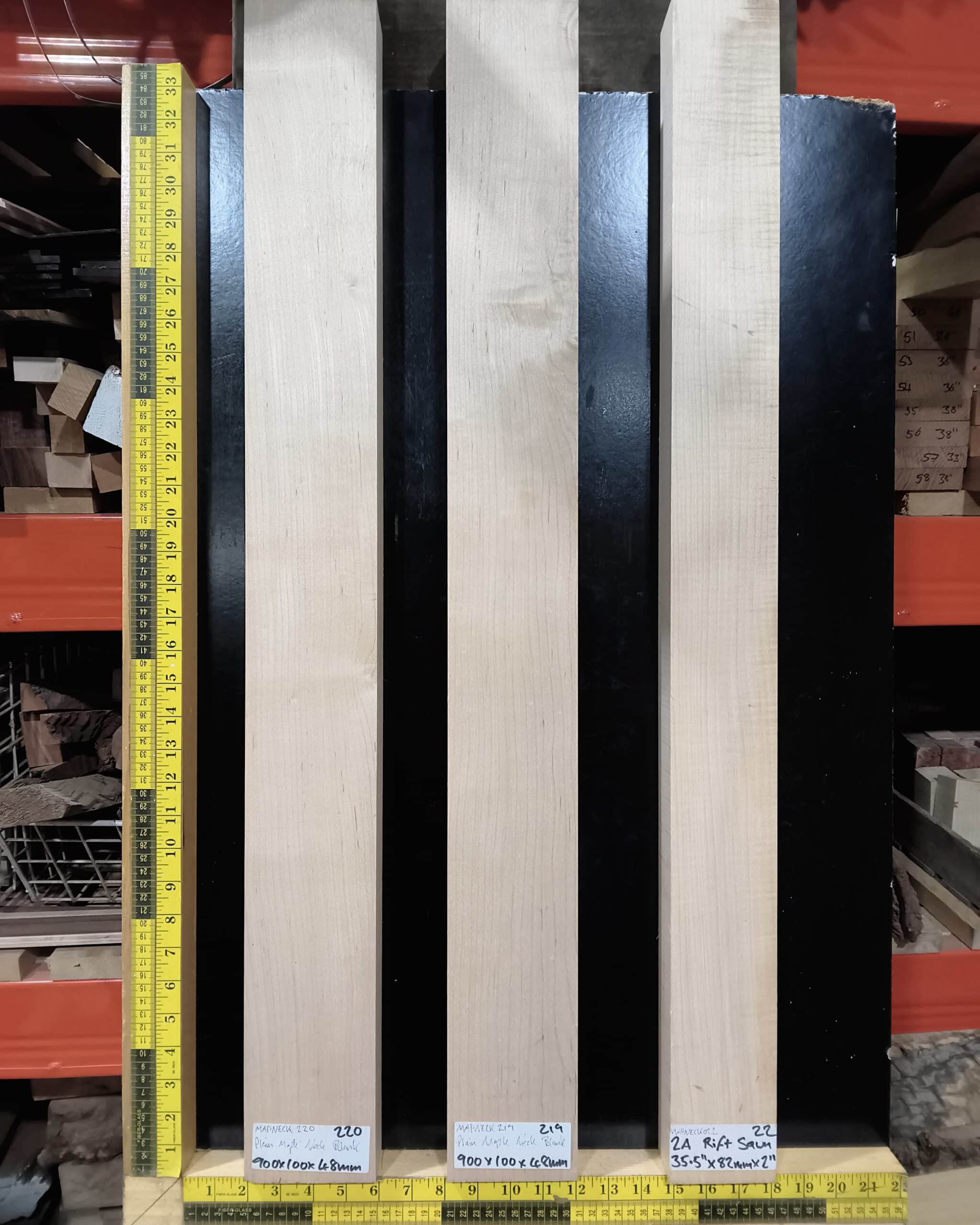Plain Maple Rift Sawn Guitar Neck Blank 220 | Luthierwood & Artisan ...