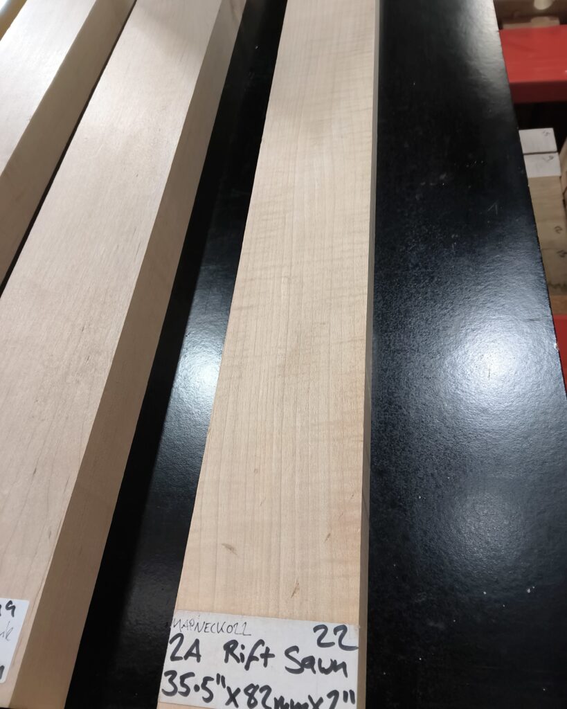 Flame Maple Rift Sawn Guitar Neck Blank 2A 22 | Luthierwood & Artisan ...