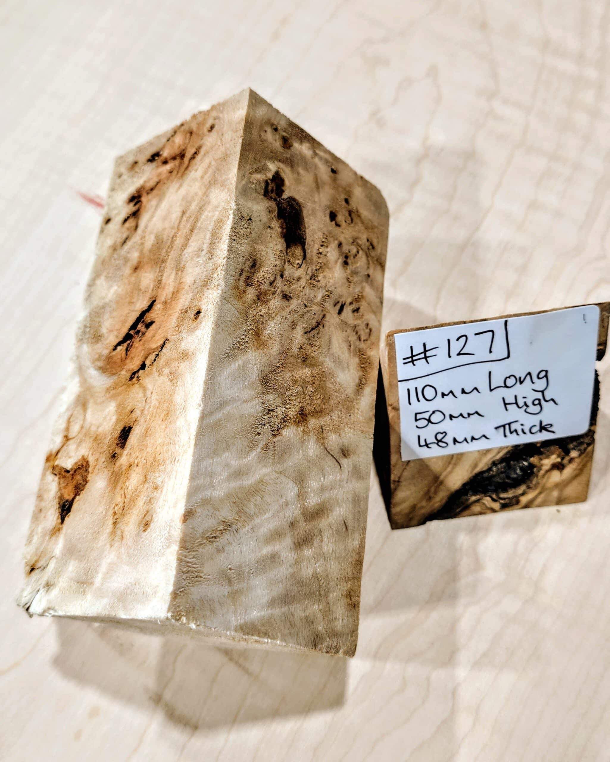 Poplar Burl Knife Handle Scale Block 127 | Luthierwood & Artisan Supplies