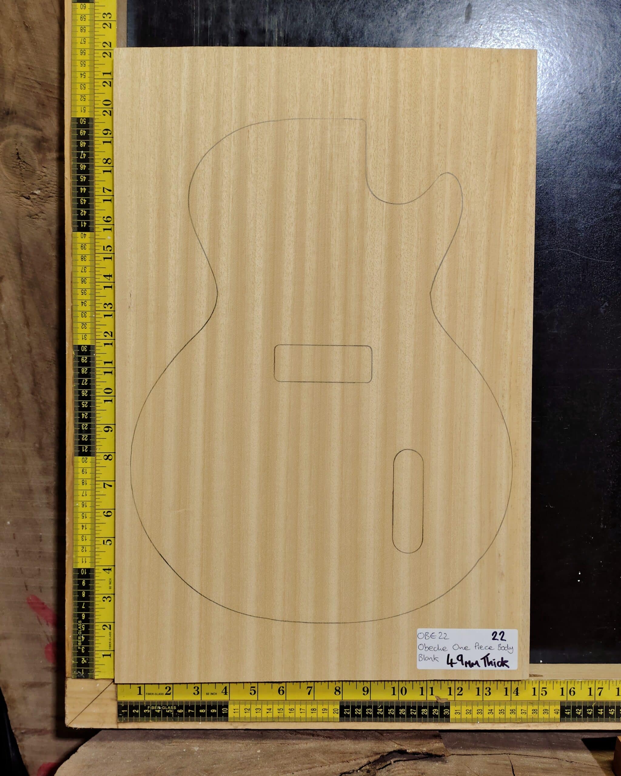 Obeche One-Piece Guitar Body Blank 22 | Luthierwood & Artisan Supplies